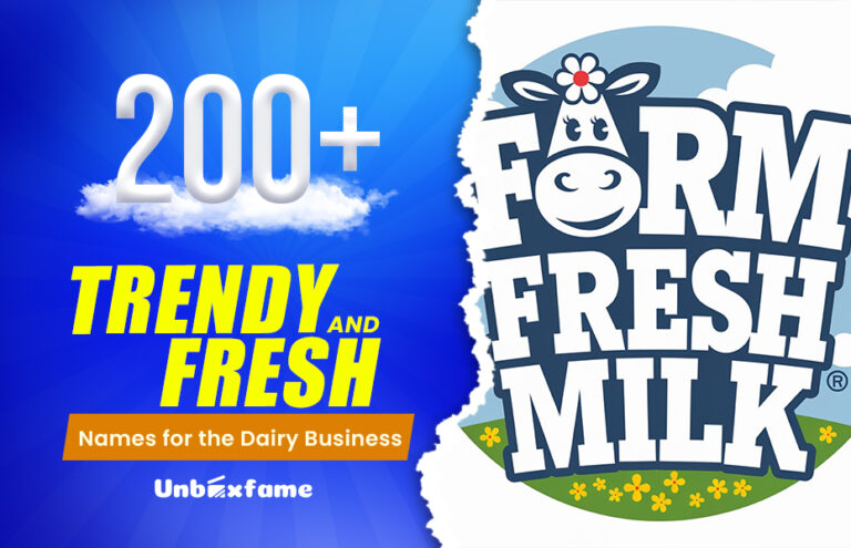 200+ Trendy & Creative Dairy Business Name Ideas